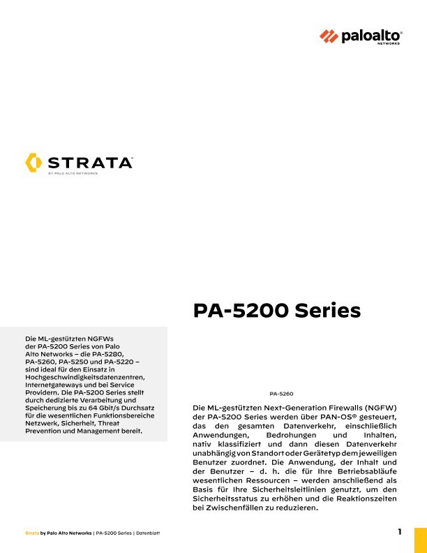 Datenblatt PA-5200 Series - Palo Alto Networks